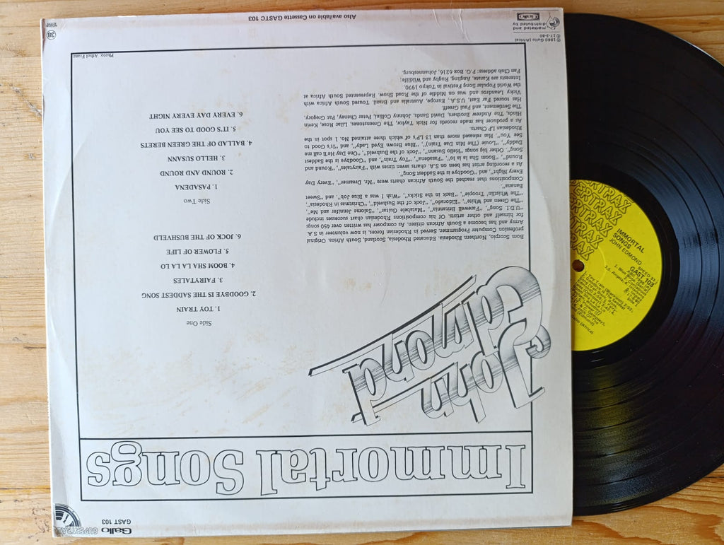 John Edmond – Immortal Songs (RSA VG+) – Khaya Records